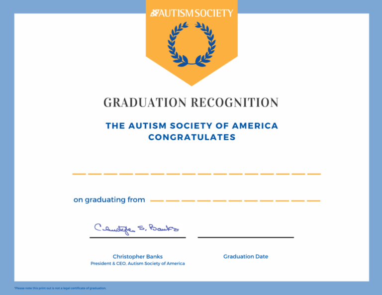 Celebrating the Class of 2020: Graduation Print Out | Autism Society