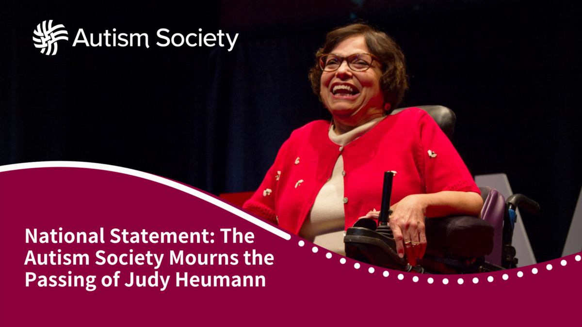 National Statement: The Autism Society Mourns the Passing of Judy ...